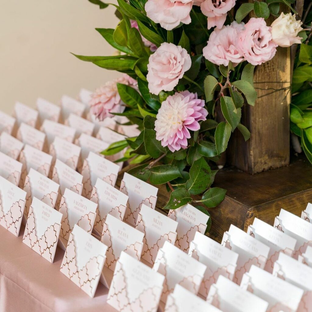 10 Elegant & Creative Escort Card Display Ideas - Mindy Weiss