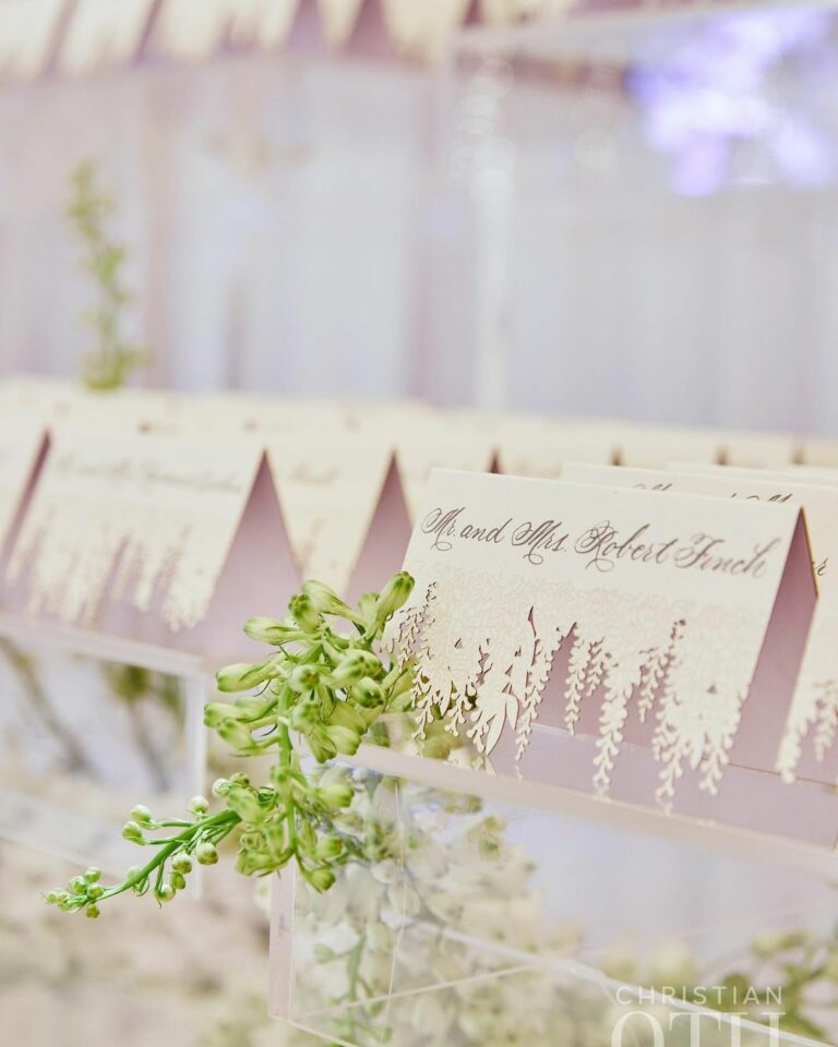 10 Elegant & Creative Escort Card Display Ideas - Mindy Weiss